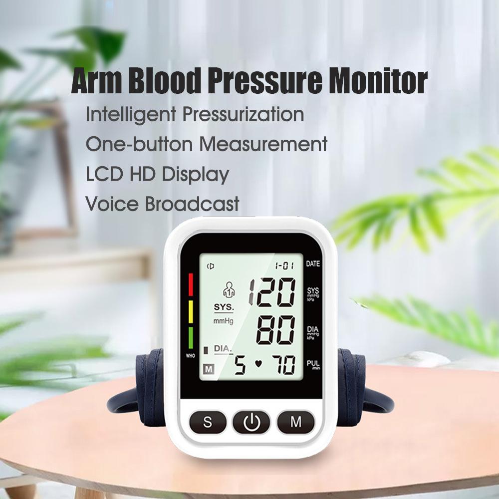 Arm Electronic Blood Pressure Monitor Portable Sphygmomanometer Heart ...