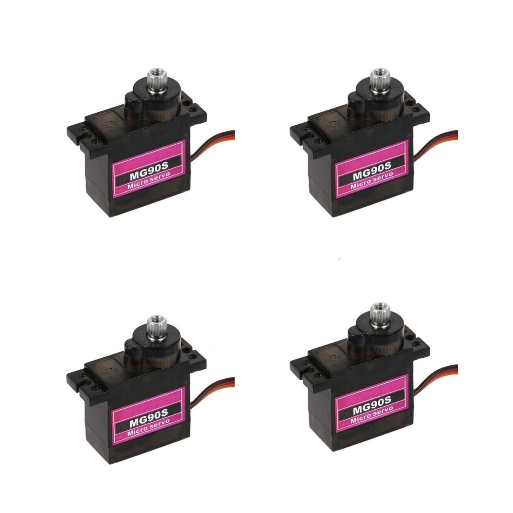 Buy (H0915)4PCs Micro Metal Gear 9g Servo for RC Plane Helicopter Car ...