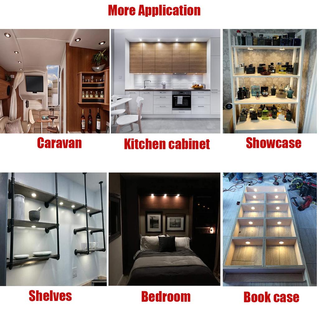 Buy 4/6pcs 18LED Caravan Interior Downlights Under Cabinet Recessed ...