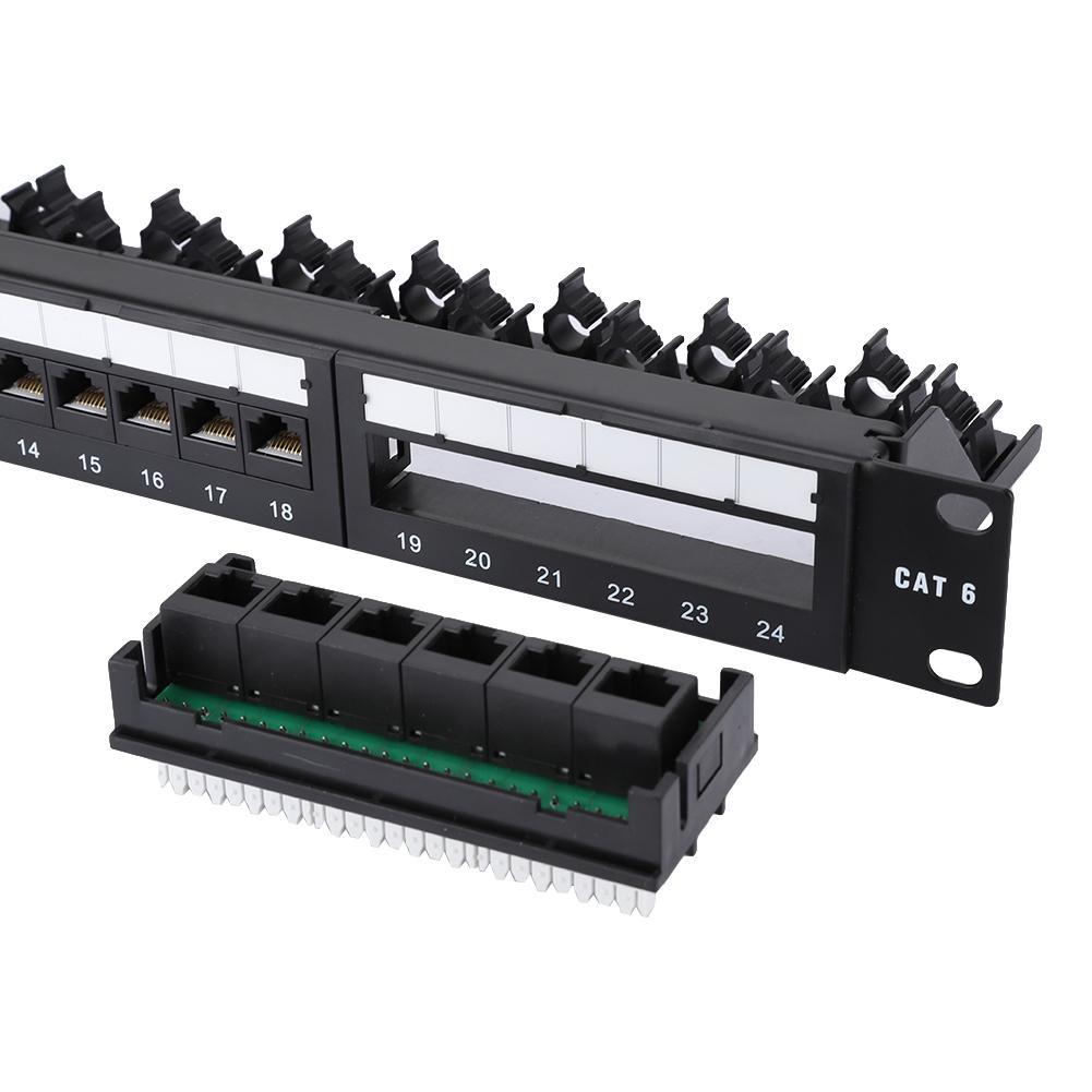 Buy Gold Plated 24 Port Mountable Data Patch Panel High Speed Cat6 Cat ...