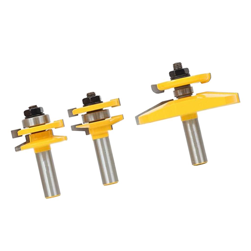 Buy 6 Pieces 1/2" Shank Bird's Mouth Router with Tongue and Groove Bit ...