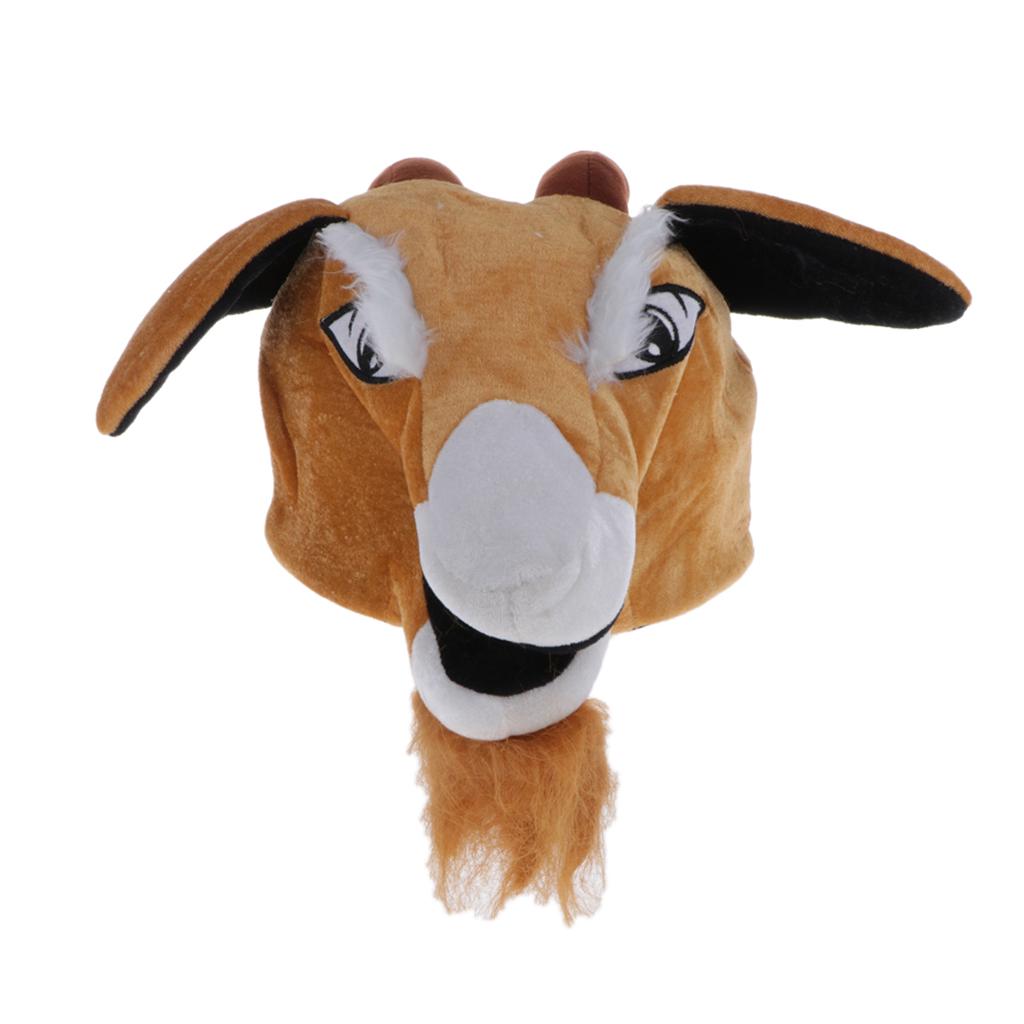 Buy Novelty Goat Hat Headgear Head Cover Animal Plush Cap Party Photo ...