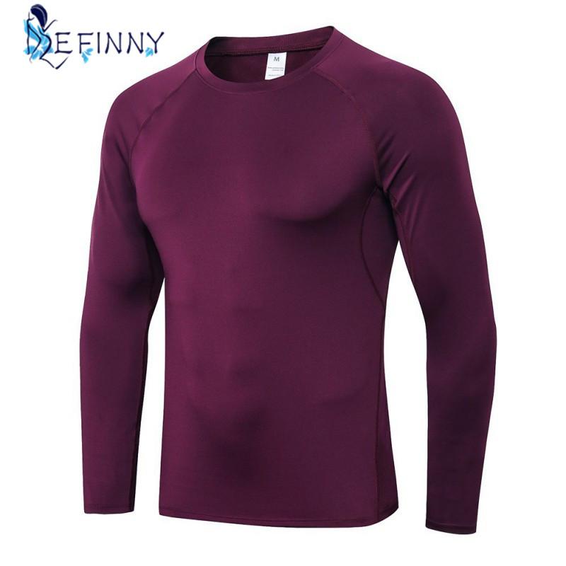 Buy Men's Quick-drying Fitness Long-sleeved Stretch Tight Sports Running Training Suit ...