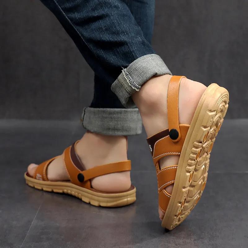 Buy Fashion Breathable Sandals Soft Sole Sandals Sprayed Men's Sandals ...