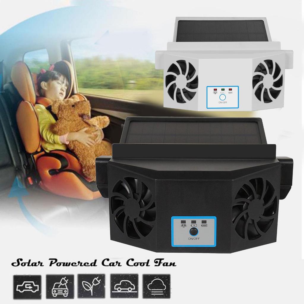 Cheap Car Exhaust Fan Solar/USB Dual Charging Car Exhaust Radiator Acc ...