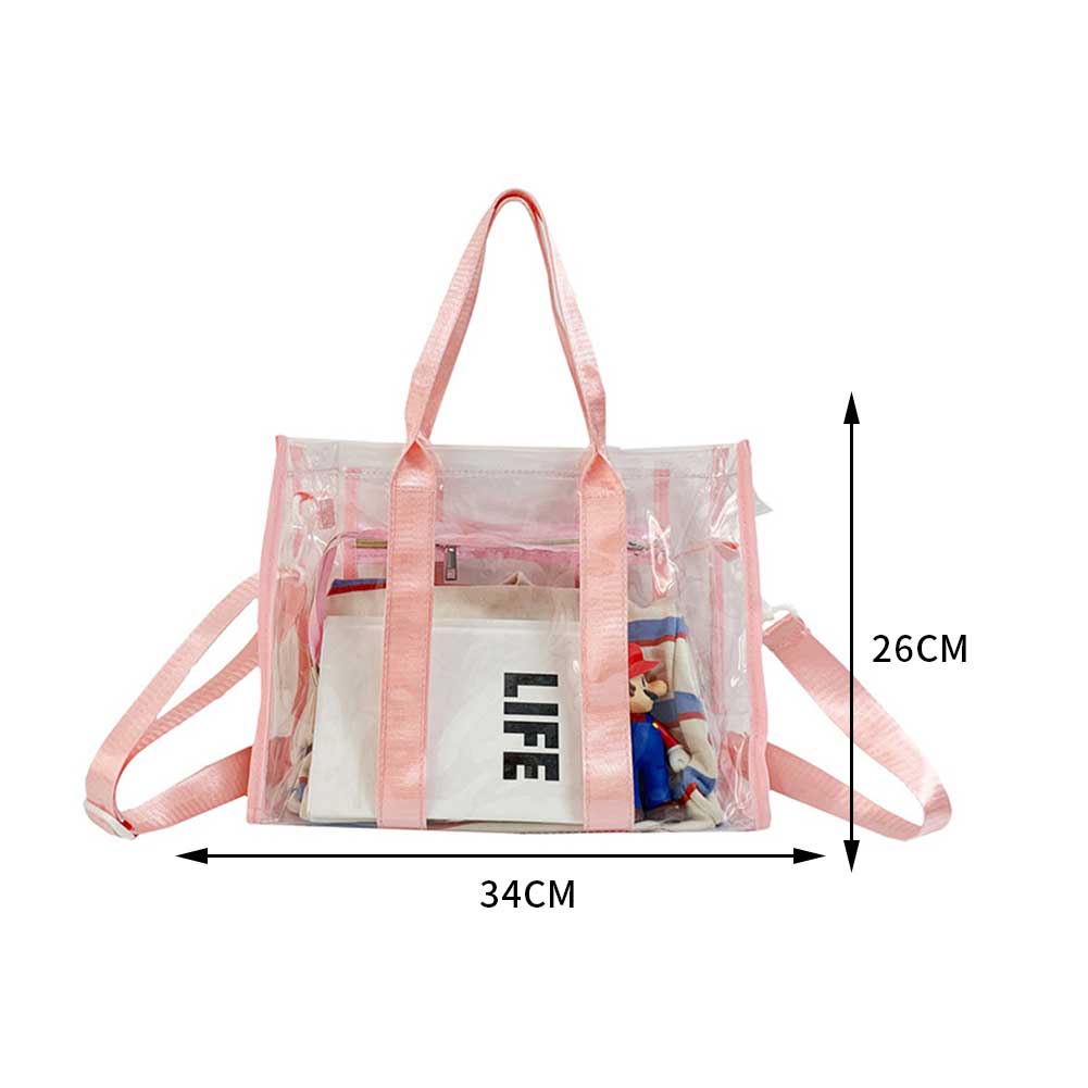 Cheap PVC Transparent Messenger Bag Waterproof Commute Bag Large ...