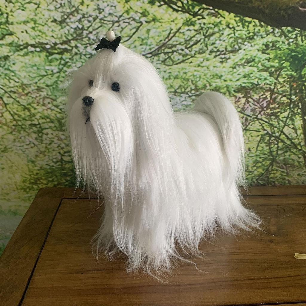 Cheap White Maltese Stuffed Dog Plush Toy Cute Simulation Bichon ...