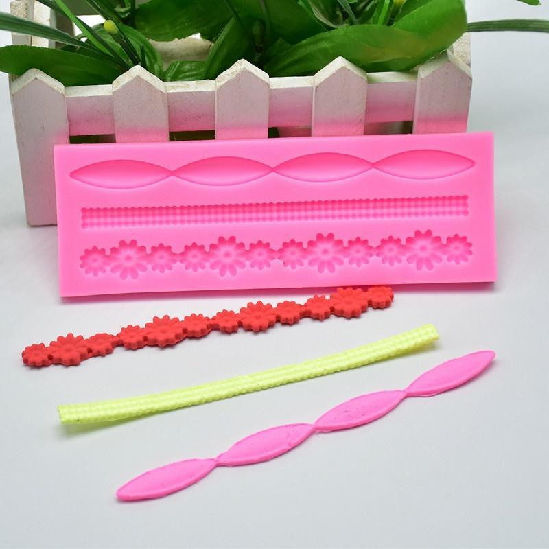 Buy Silicone Flower Strip Ribbon Fondant Mold Cake Decorating Craft DIY ...