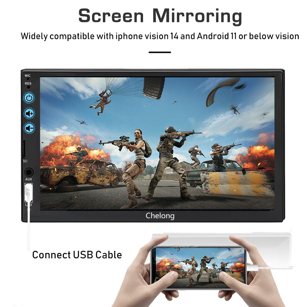 Buy Newest 2 din Autoradio Bluetooth Mirrorlink Car Stereo 7 inch HD ...