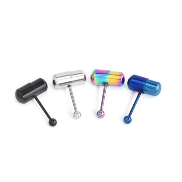 Buy Stainless Steel Vibrating Tongue Ring Barbell Tongue Piercing ...