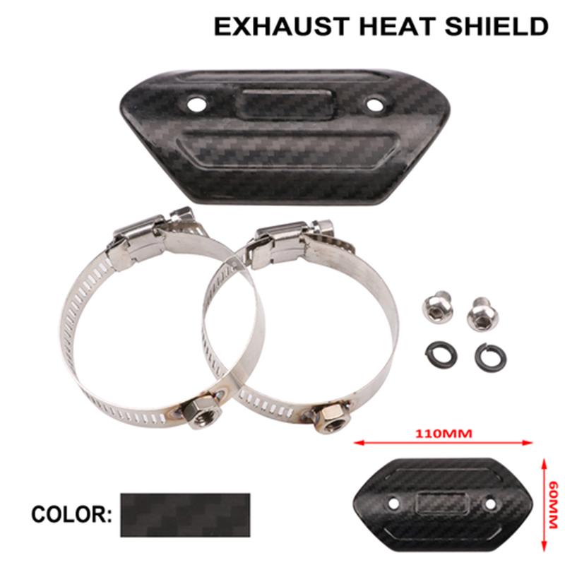 Buy Universal 110mm Exhaust Muffler Cover Heat Shield Kit Protector For ...