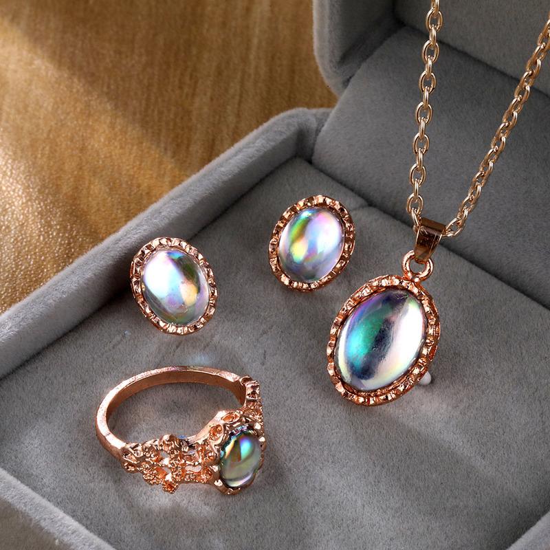 Buy Dazzling Gemstone Trend Jewelry Beautiful Combination Suit Fashion ...