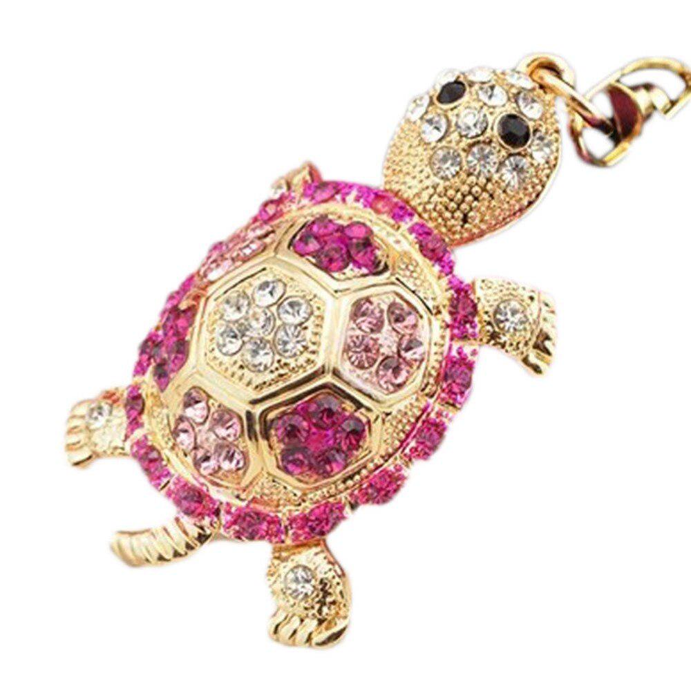 Buy Turtle Tortoise Car Keychain Handbags Rhinestone Crystal Animal ...
