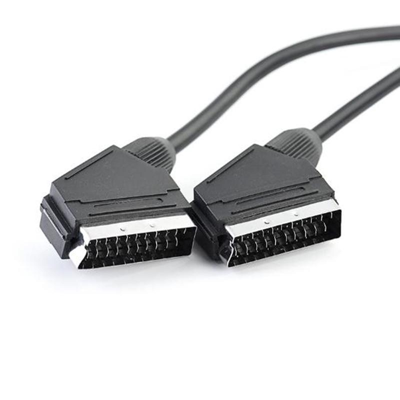 1.5M Scart To Scart Cable / Lead 21 Pins Extender Adapter Connected ...