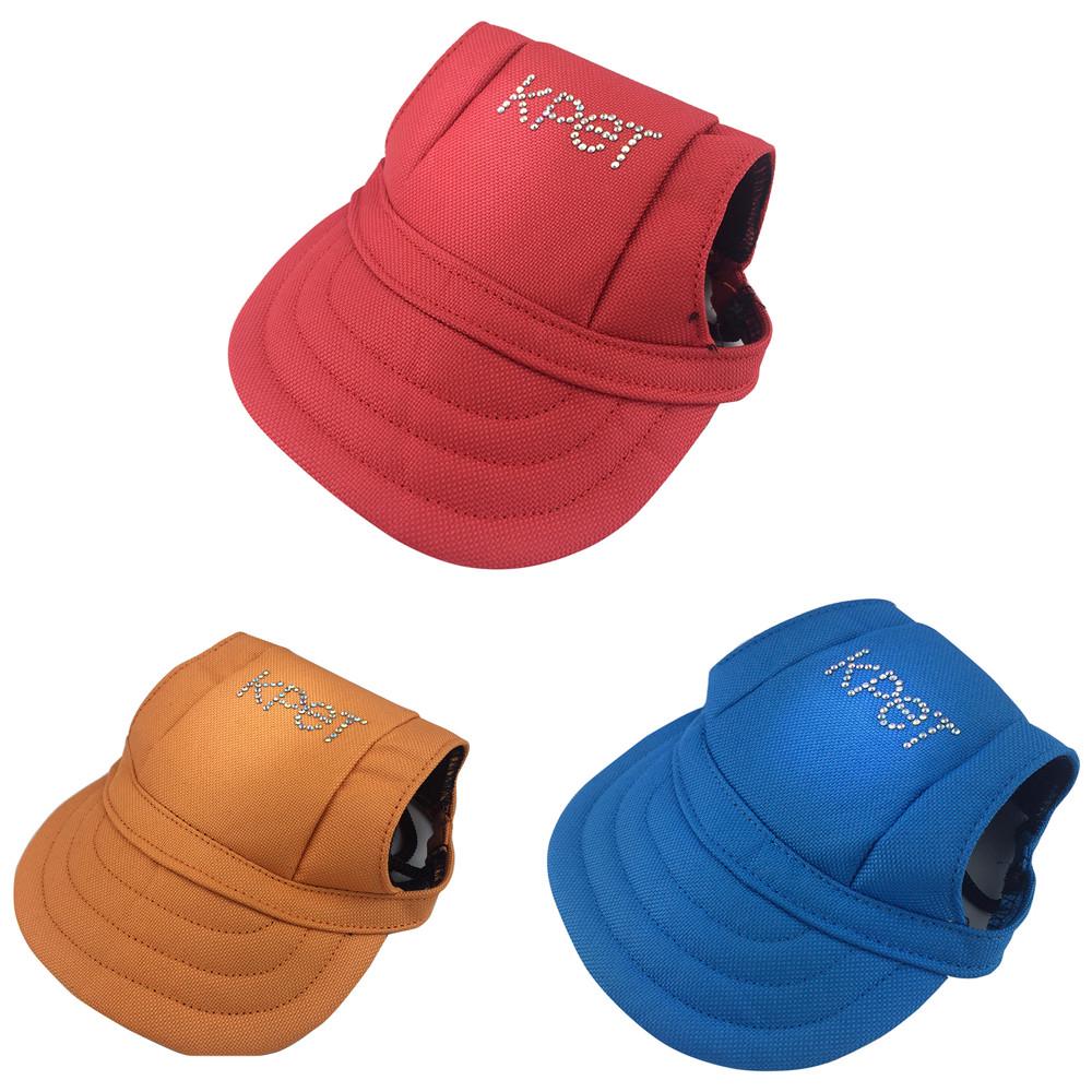 Buy Pet Diamond Canvas Cap Dog Baseball Dog Sunscreen Baseball Cap at ...