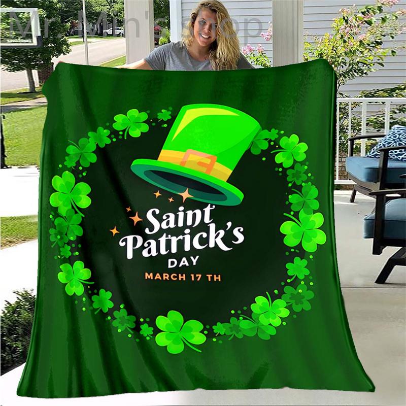 Cheap Saint Patrick's Day goblin cartoon character thumbs up Blanket ...