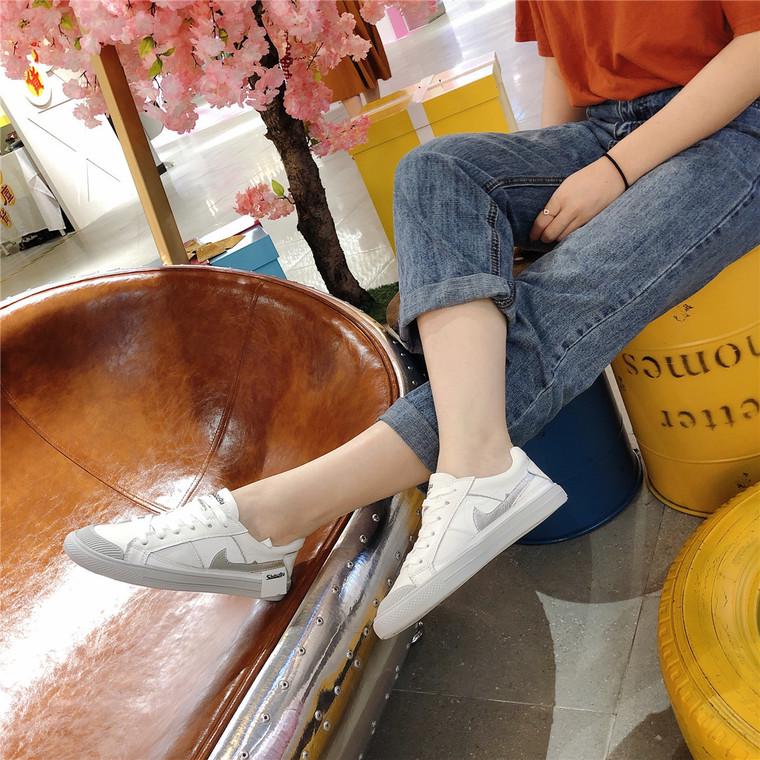 Buy Shougu White Shoes Female Spring Wild Casual Shoes Flat Shoes ...