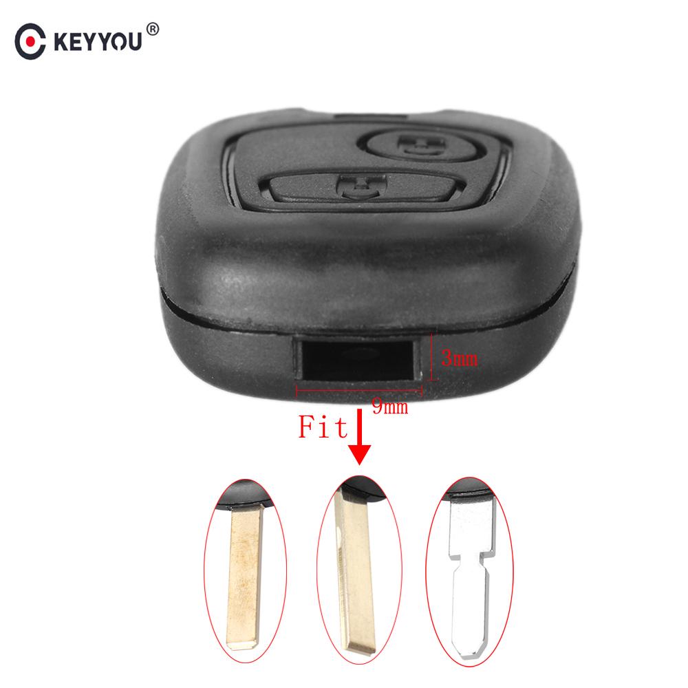 Buy 2 Buttons Without Blade Remote Key Case Shell For Citroen C1 C2 C3 ...