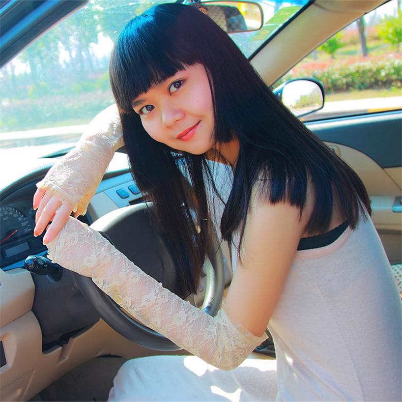 Buy Women Ladies Mesh Gauntlets Black Lacing Glovs Sexy Lingerie ...