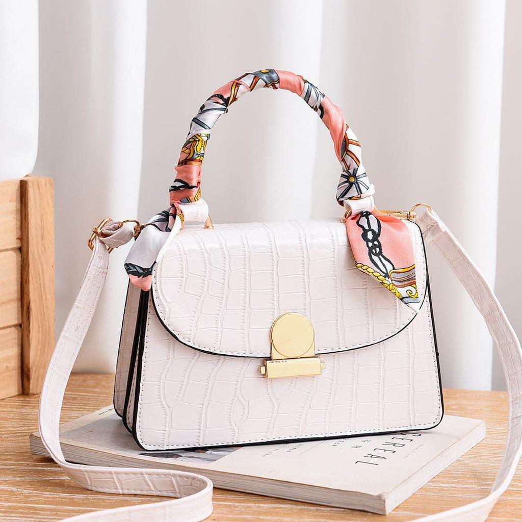 Buy Women's Fashion Silk Handbag Solid Flap Bag Large Capacity Shoulder ...