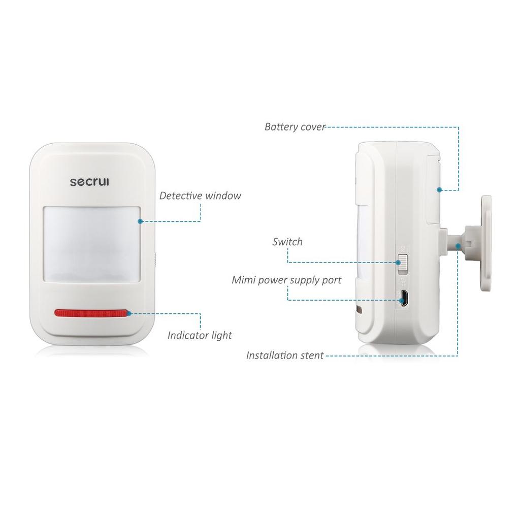 Buy SX SECRUI P819 Wireless Intelligent PIR Motion Sensor Alarm ...