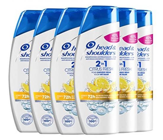 Head & shoulders, citrus fresh 2en1 shampoing antipelliculaire et après-shampoing, pour cheveux ...