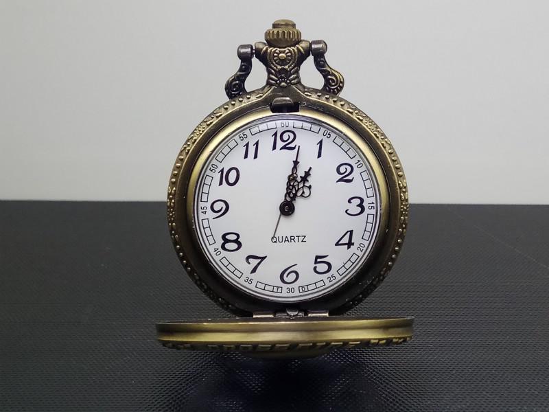 Buy Vintage Bronze Steampunk Hollow Horror Quartz Pocket Watch with ...
