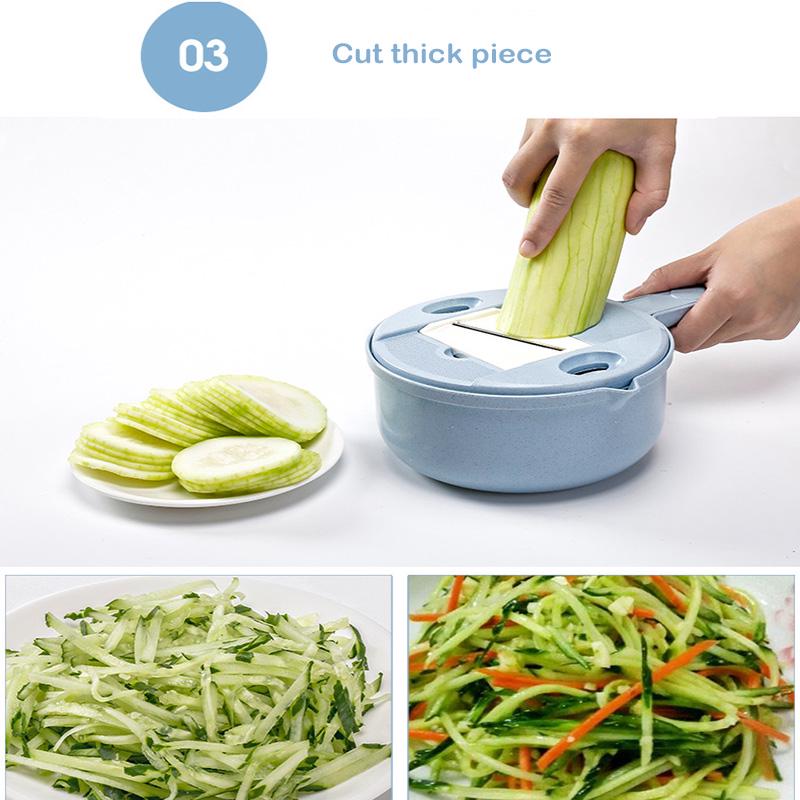 10 In 1 Multi-function Food Chopper Vegetable Fruit Slicer Manual Food ...