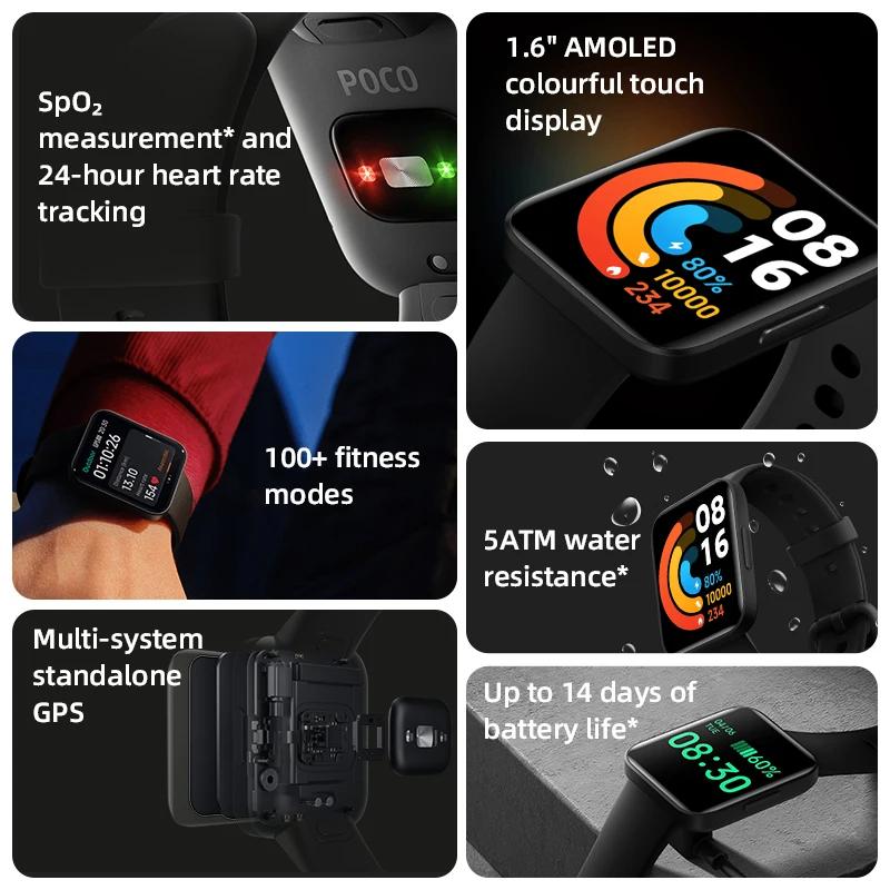 Cheap Global Version POCO Watch 1.6'' AMOLED Display Smartwatch | Joom