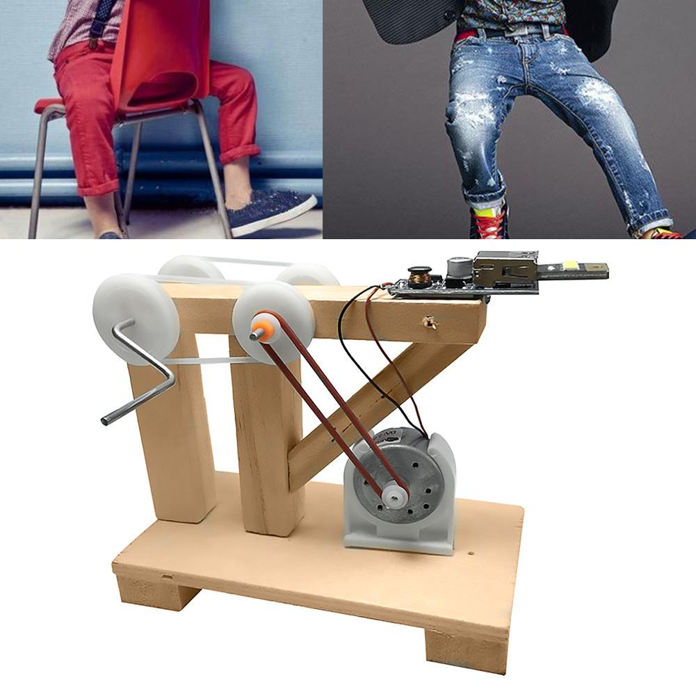 Buy DIY Hand Generator Material Set Manual Electricity Generator Kids ...