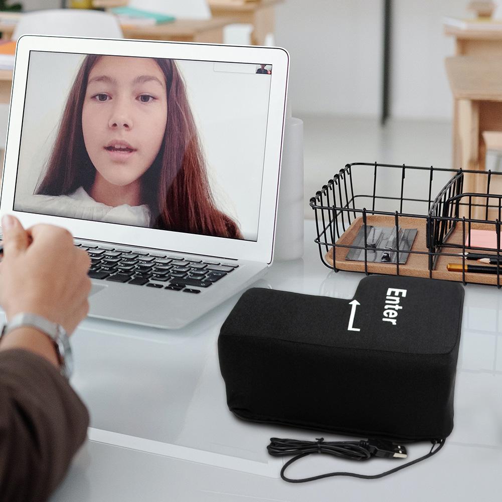 Buy Computer USB Enter Key Pillows Anti Stress Button Office Soft Nap ...