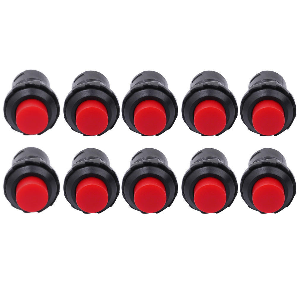 Buy 10 Stk. Pushbutton Switch Schalter ROT Taster MIni Drucktaster 250V ...