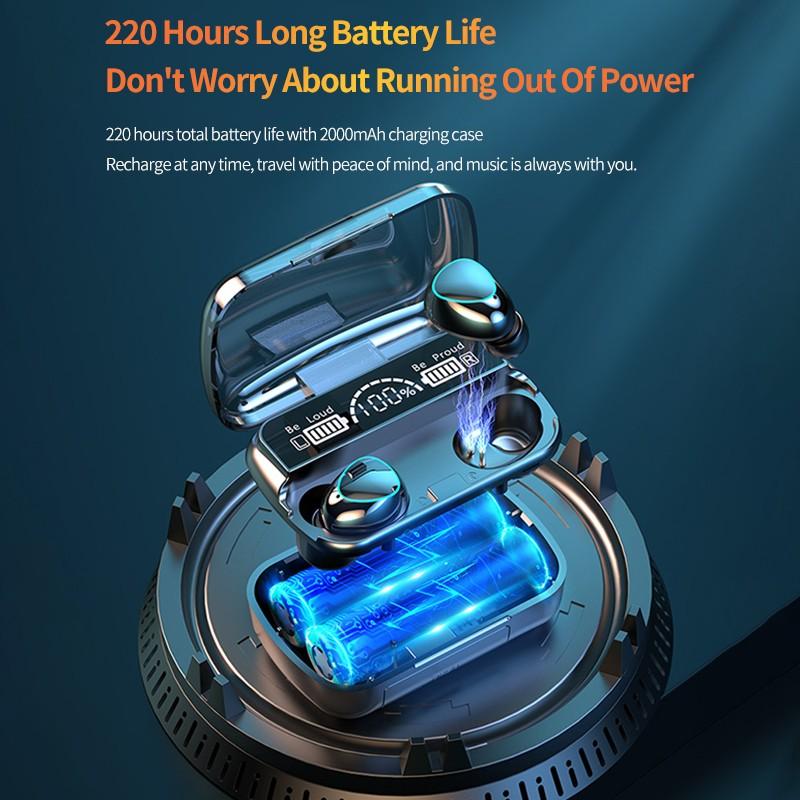 Buy M10 Wireless Headphones Bluetooth 5.0 Earphones HIFI Stereo Earbuds ...