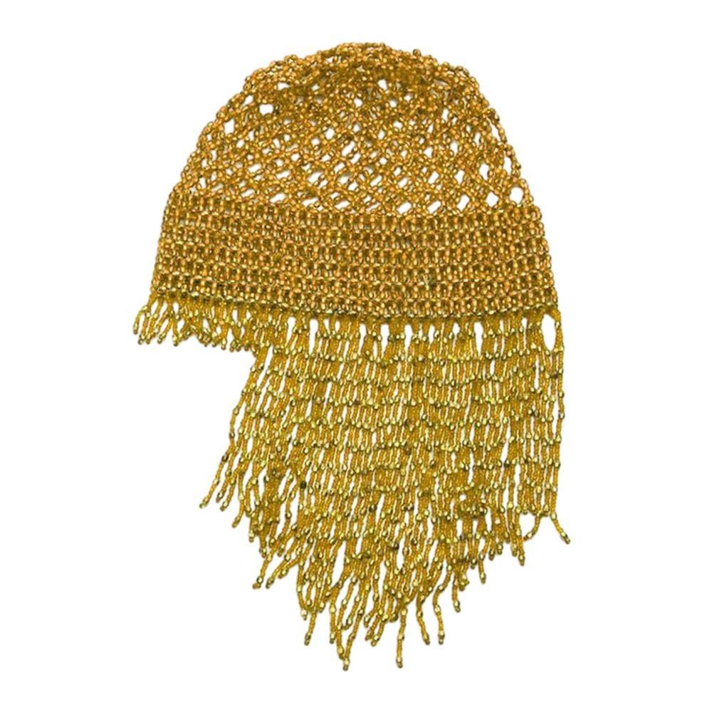 Nightclub Beaded Head Cap Exotic Headwrap Shiny Hair Accessory nightclub-beaded-head-cap-exotic-headwrap-shiny-hair-accessory