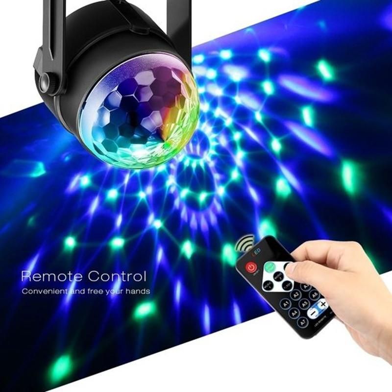 Buy 1PCS Sound Activated Rotating Disco Ball Party Lights Strobe Light ...