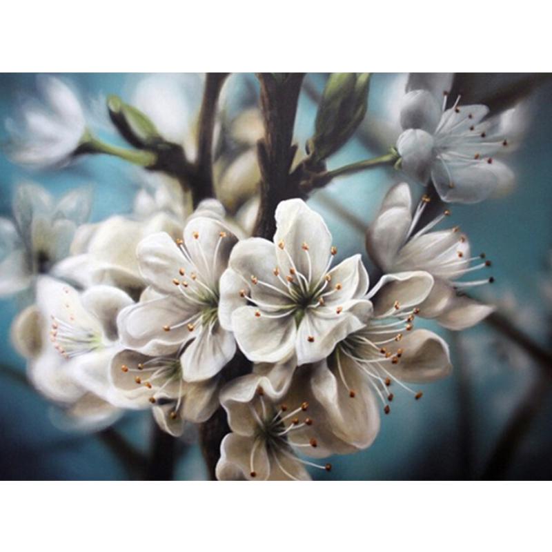 Buy 5D DIY Diamond Painting Flower Sakura Diamond Cross Stitch Crystal ...