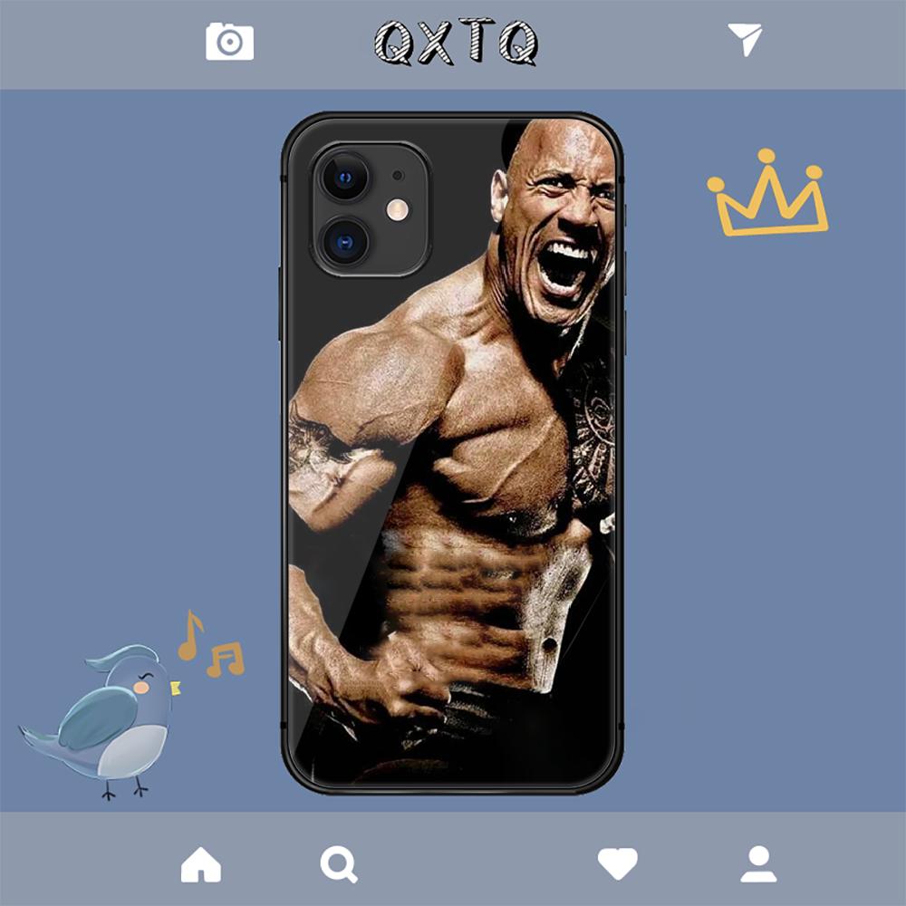 Cheap The Rock Dwayne Johnson Tempered Glass Phone Case Cover For ...