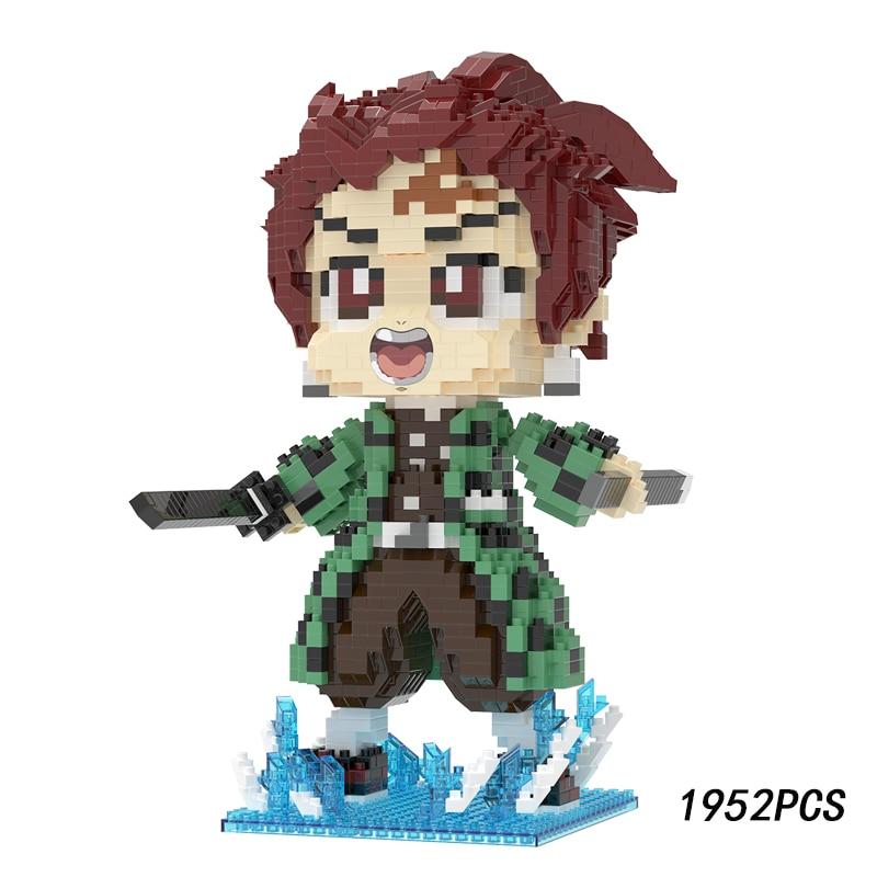 Buy Micro Anime Demon Slayer Building Blocks Anime Action Kawaii ...