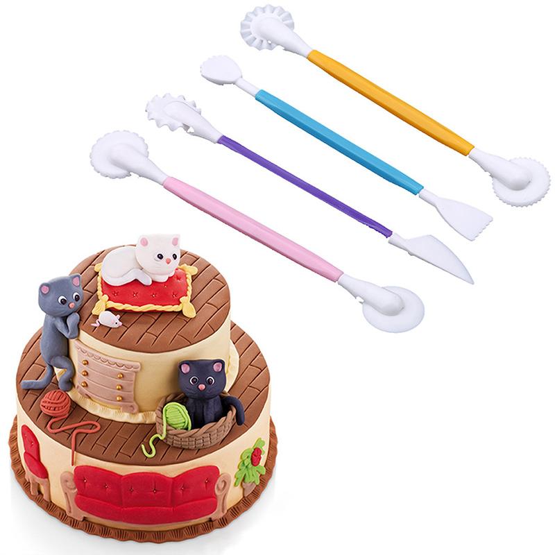 Buy DIY Baking 4-piece Color Carving Set Fondant Carving Knife Shaping ...