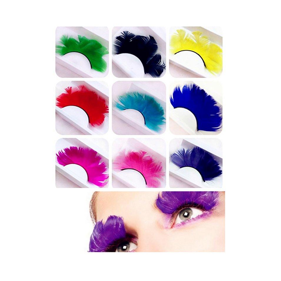 Buy KC 1 Pair Natural Feather False Eyelashes Party Nightclub Makeup ...