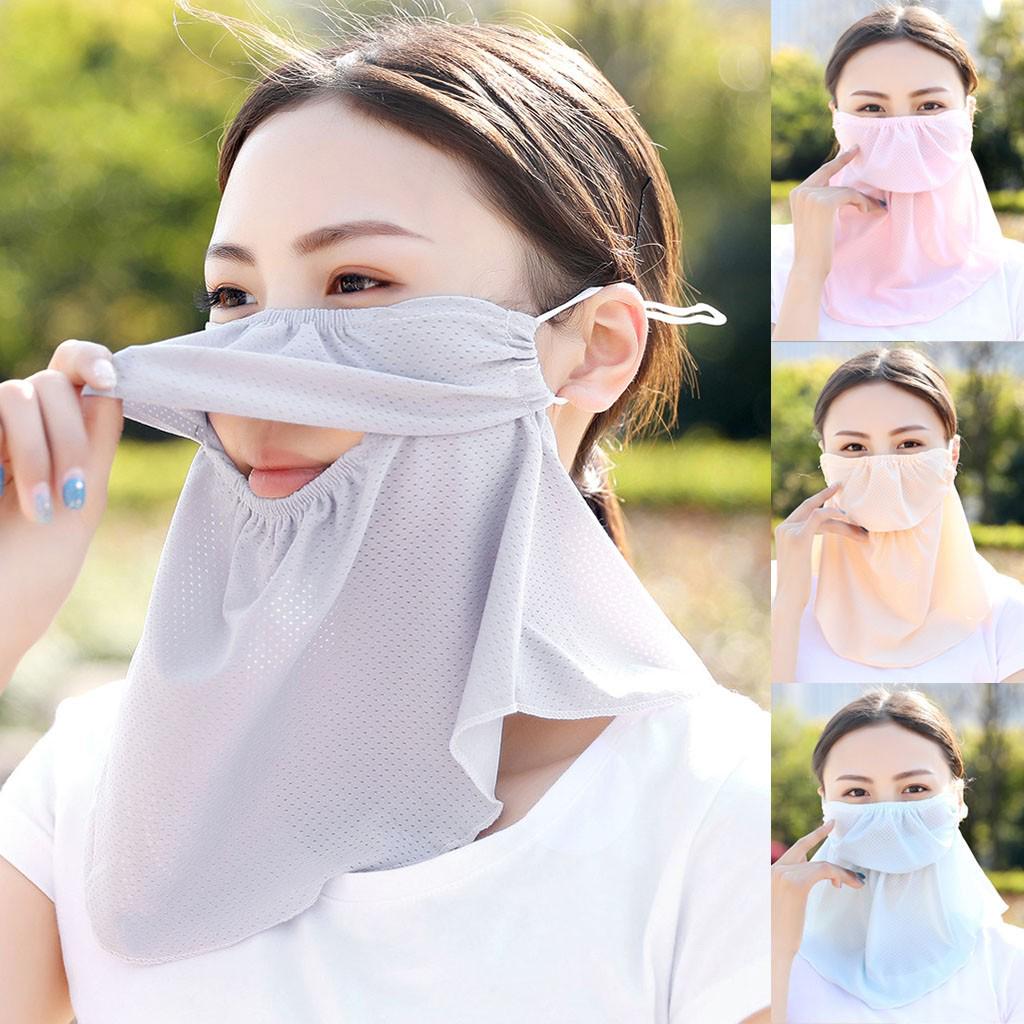 Buy Women Anti Dust Sand Anti Exhaust Face Mask Sunscreen Breathable ...
