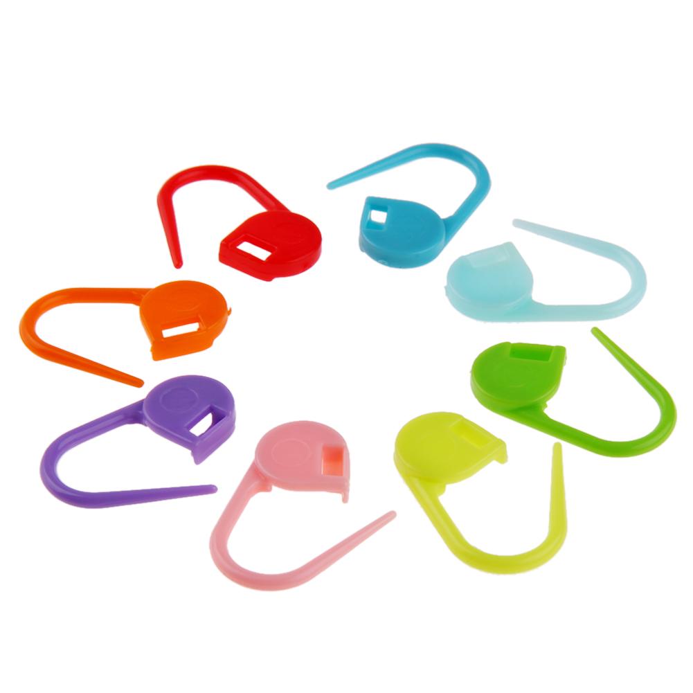 Buy 100pcs Locking Stitch Marker Lock Pins Plastic Ring Markers for ...