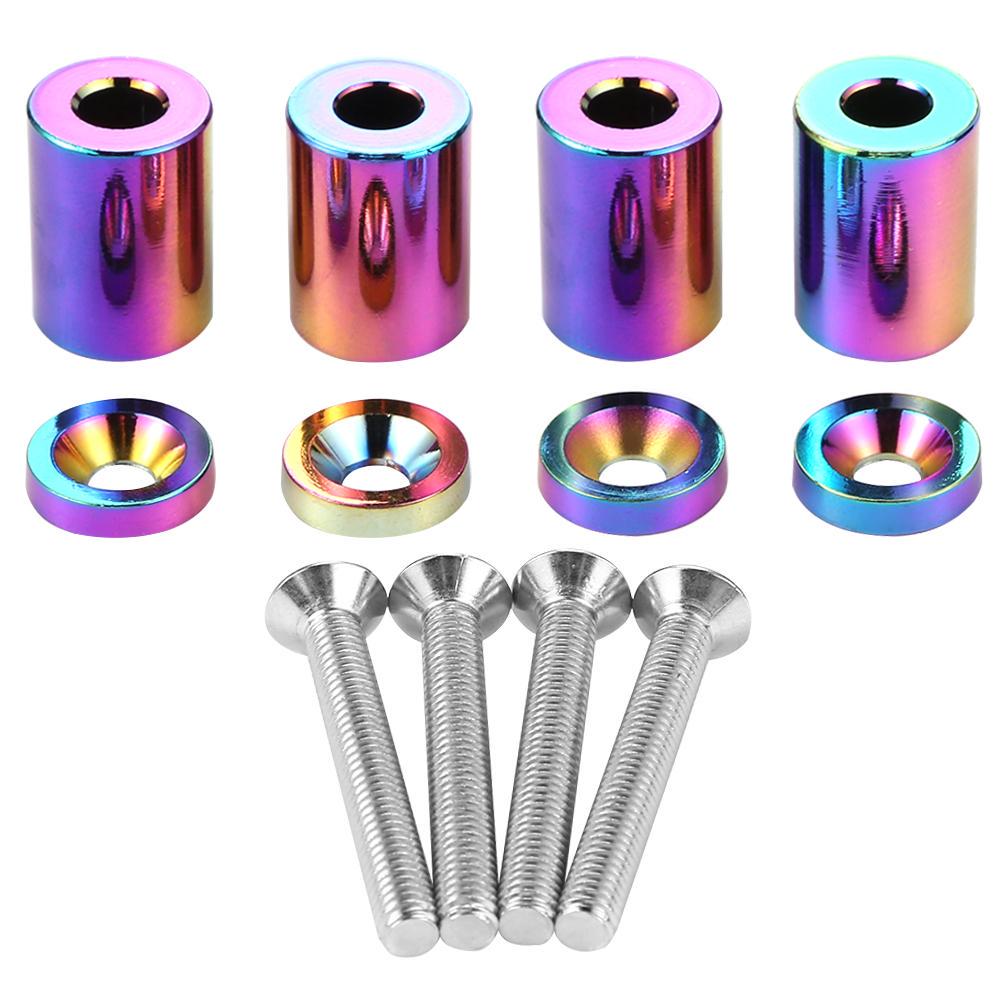 Buy Billet Aluminum Racing Car Engine Hood Vent Spacer Riser Kits M6x45 ...