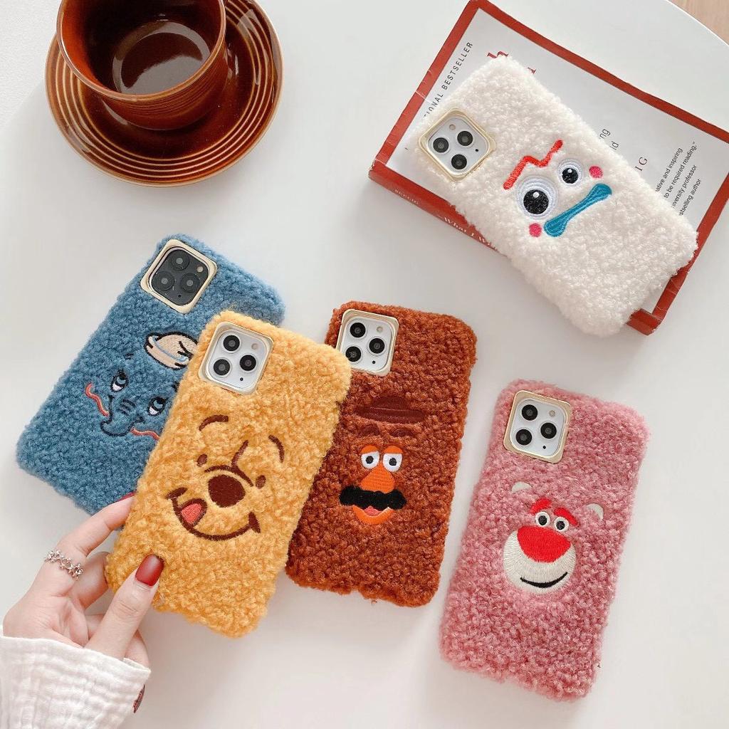 Buy Cute Winter Plush Warm Phone Case for iPhone 7 7Plus 8 8Plus XR ...