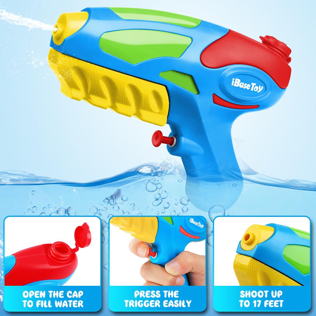 Buy IBASETOY 6pcs 17 Feet Safe Creative Interactive Water Guns Water ...