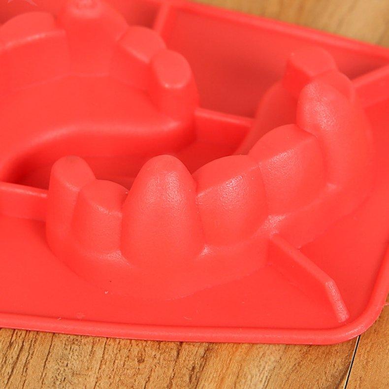Buy KC Creative Teeth Style Ice Mold 5 Grids Food Grade TPR Ice Cube ...