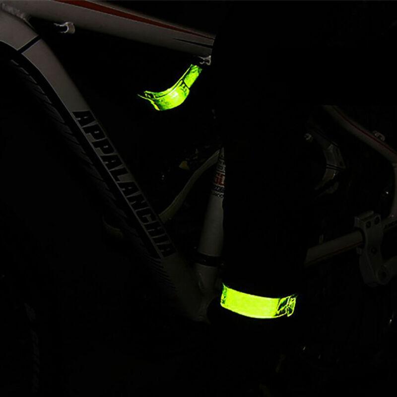 Buy 4pcs Reflective Night Safety Slap Wrap Band Ankle Leg Wrist Arm ...