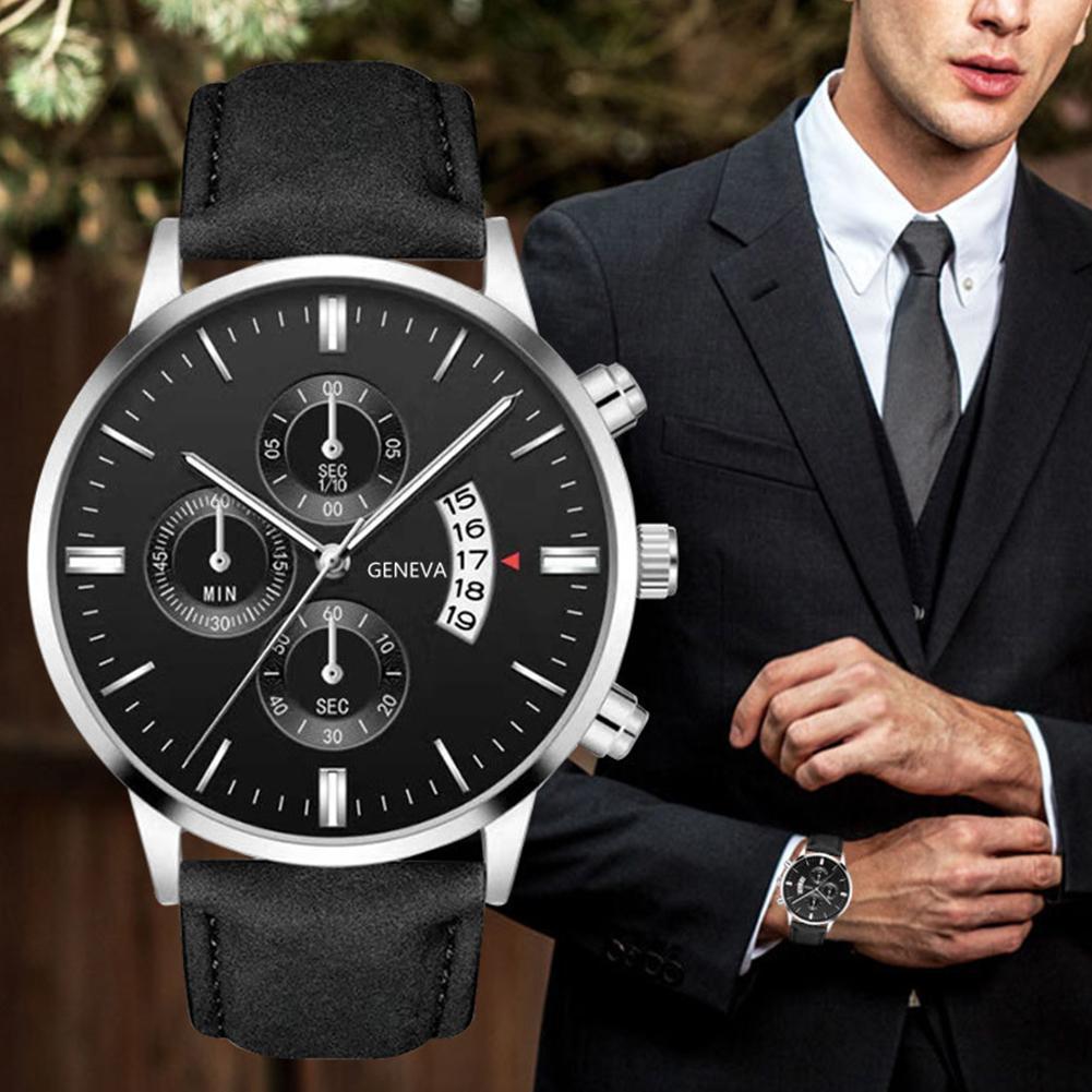 Buy Fashion Men Watches Relogio Masculino Luxury Man Pu Wristwatch ...