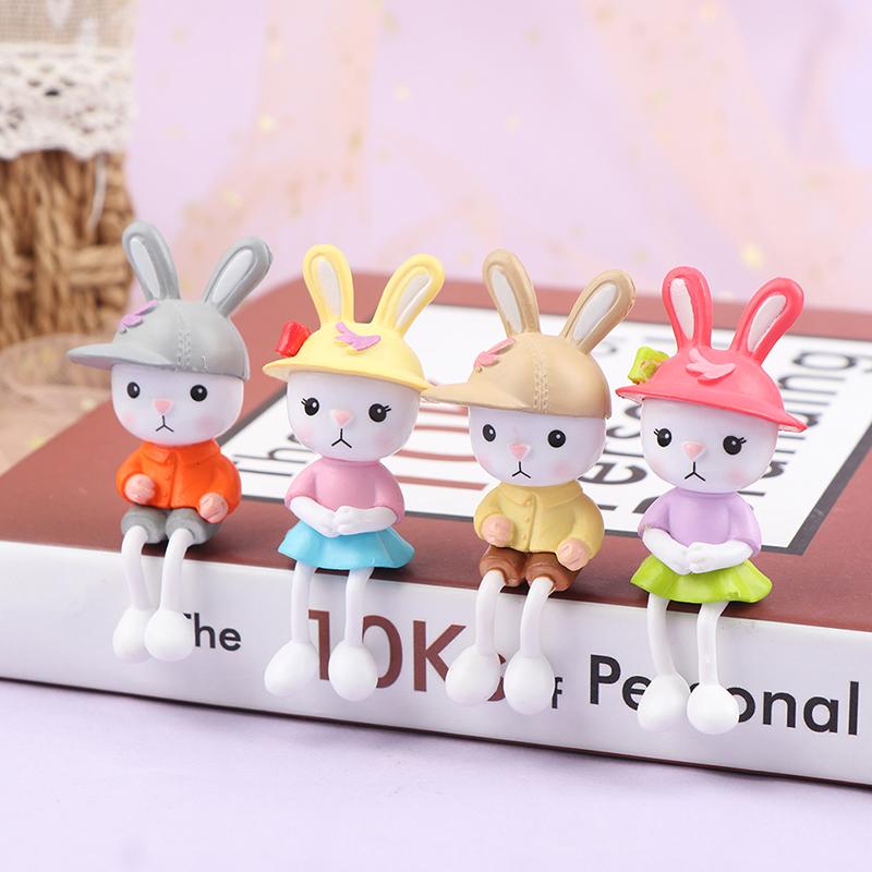 Cute Resin Long Legs Rabbit Miniature Landscape Decoration Figurines ...