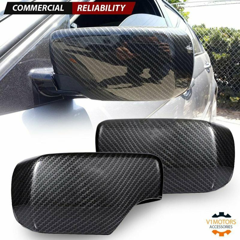 Cheap 2 Pcs Rearview Mirror Housing Side Mirror Cover Caps Carbon Fiber ...